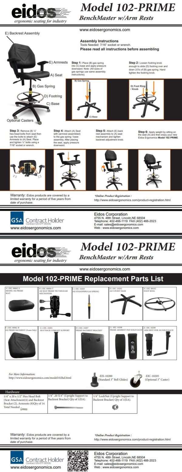 Model 102 Prime – Eidos Ergonomics