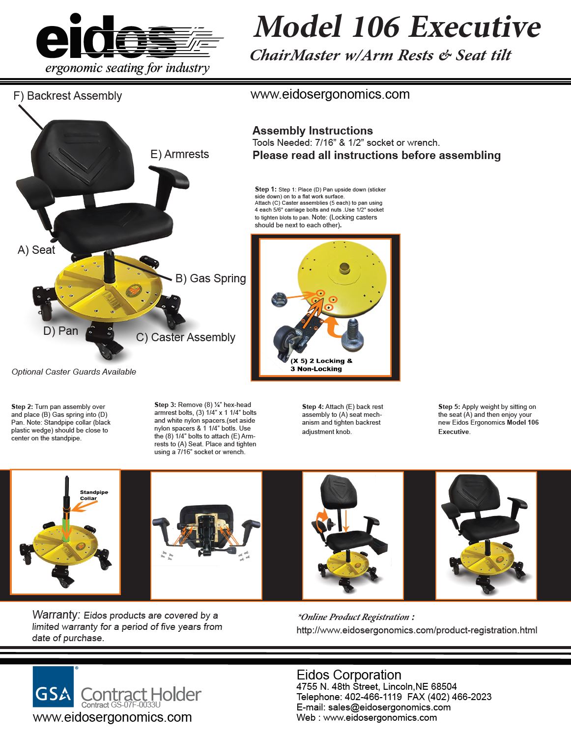 Model 106 Executive – Eidos Ergonomics