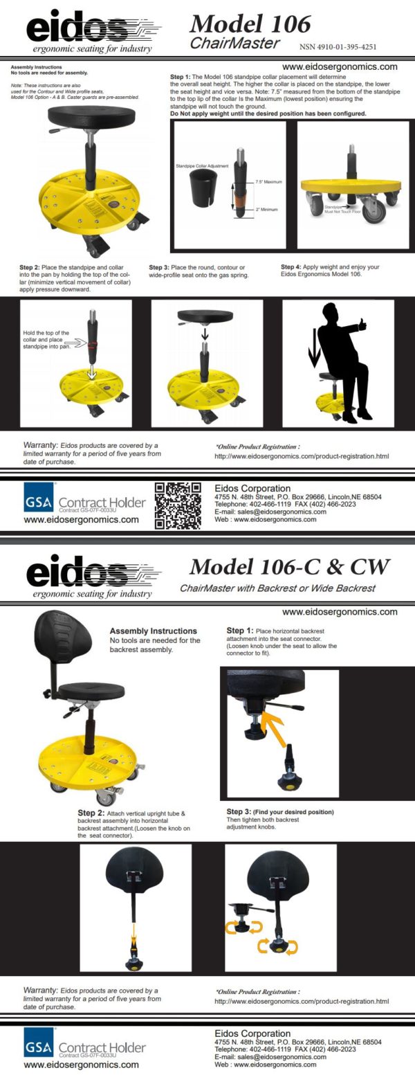 Model 106 ChairMaster Series – Eidos Ergonomics