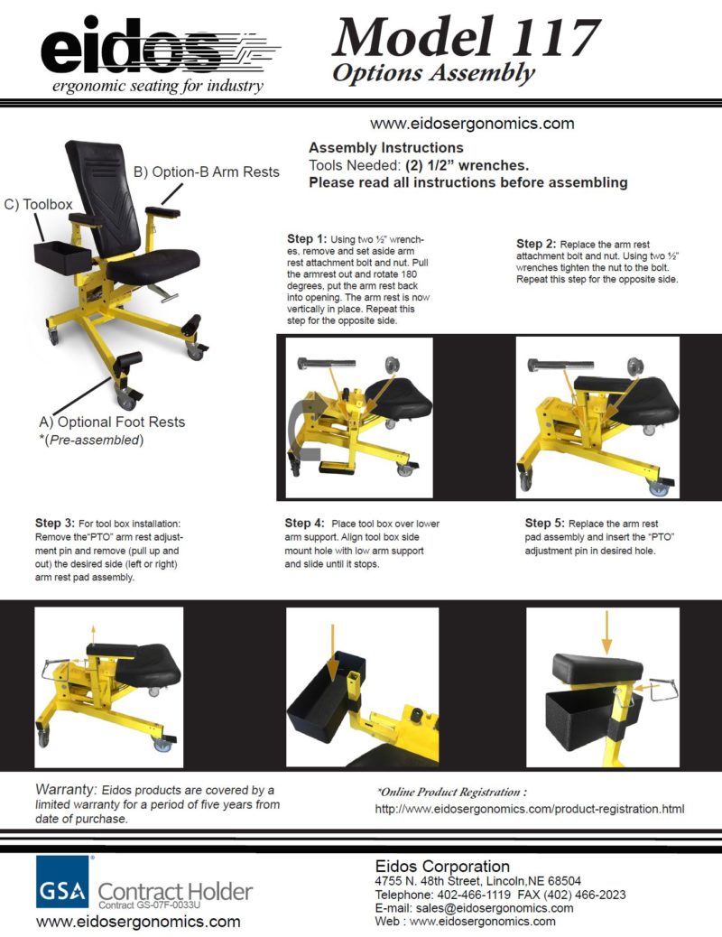 Model 117 Ranger w/ Options – Eidos Ergonomics